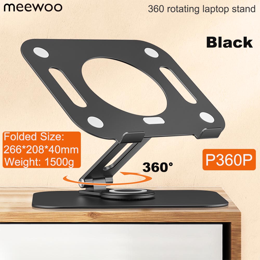 Meewoo 360Rotating Laptop Stand Aluminium alloy Laptop Stand Adjustable ...