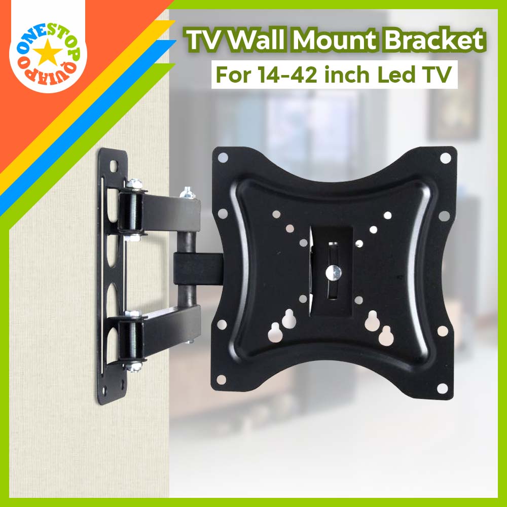 OSQ 14-42 inch Led/Lcd/Plasma Swivel TV Wall Mount Bracket | Lazada PH