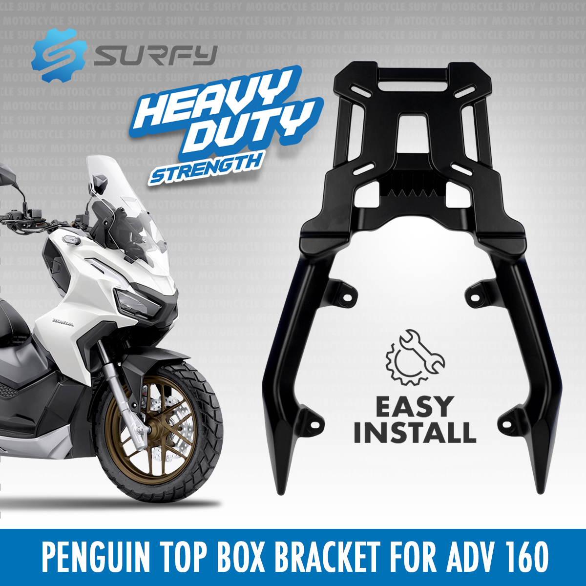 Honda ADV 160 Penguin Rear Bracket Top Box Bracket Heavy Duty Alloy ...