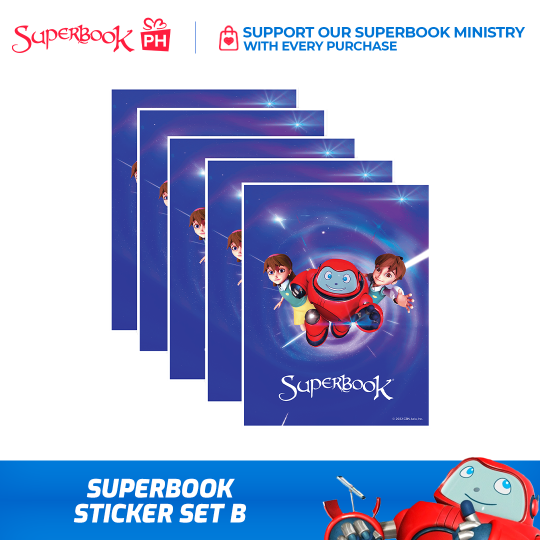 Superbook Character Sticker Set B - Rectangular Shape (5 pcs) | Lazada PH