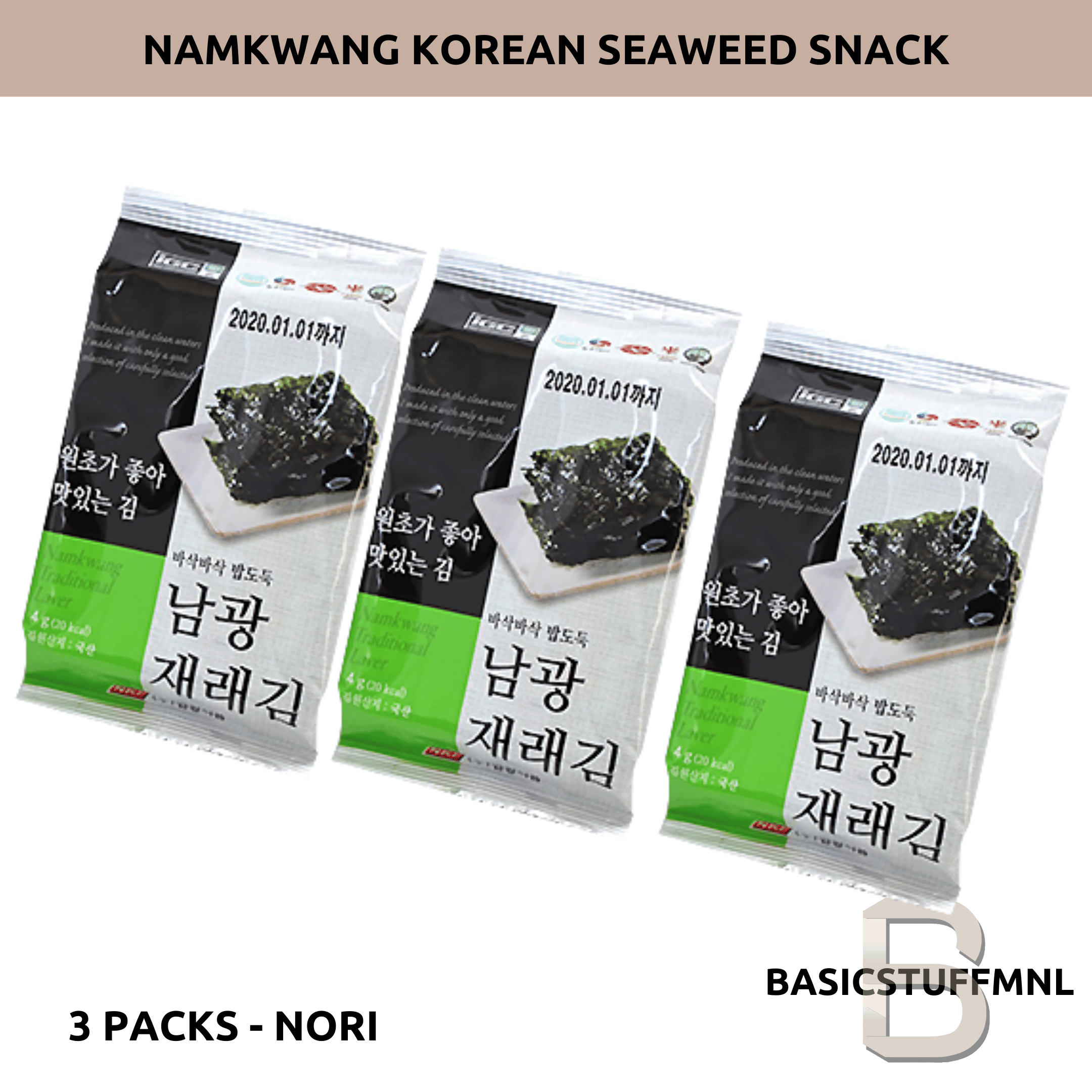 Namkwang Traditional Laver Seaweed Nori Korean Snack Roasted Seasoned ...