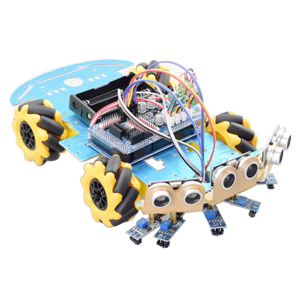 Line Tracking Obstacle Avoidance Mecanum Wheel Robot for Arduino ...