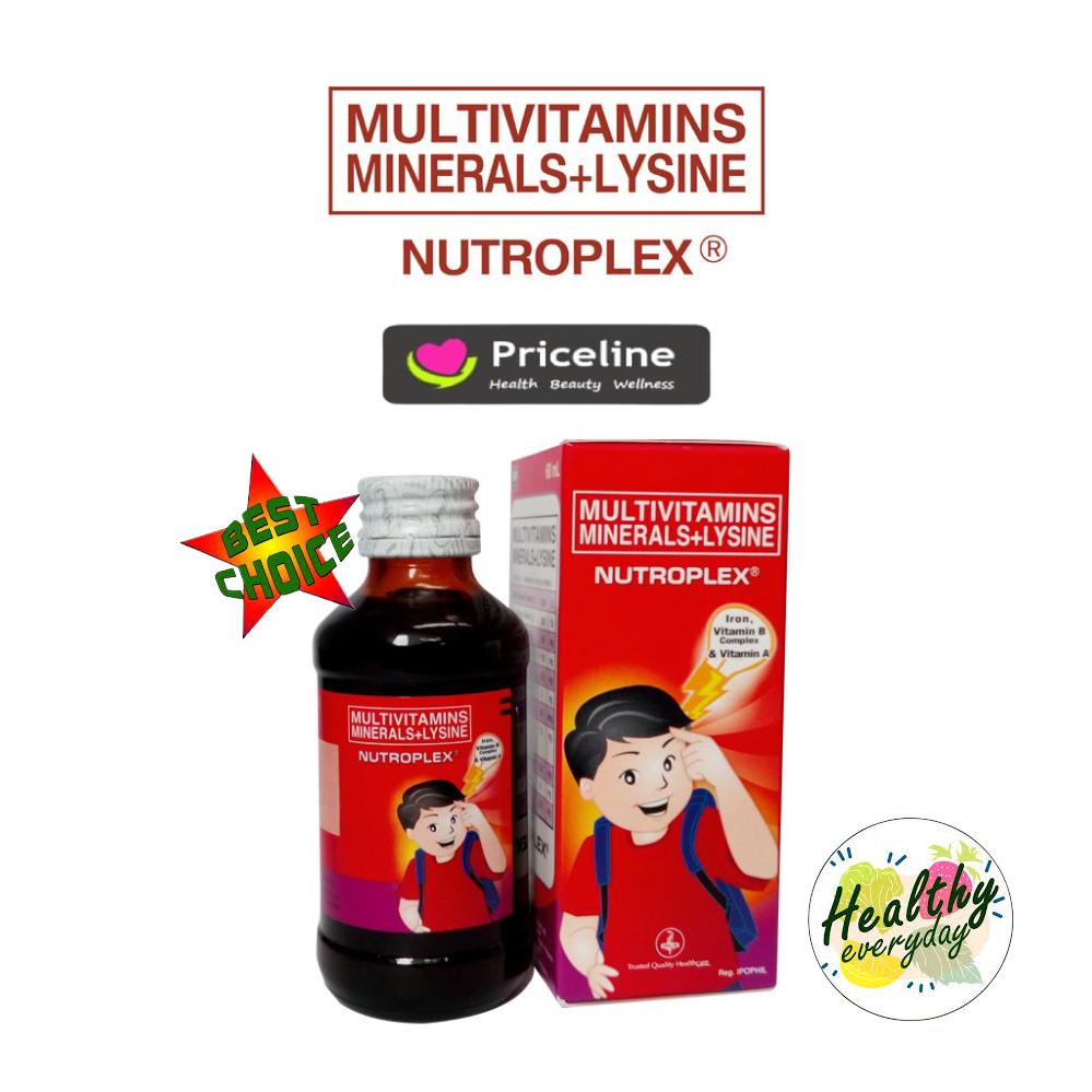 Nutroplex syrup 120ml multivitamins minerals + lysine | Lazada PH