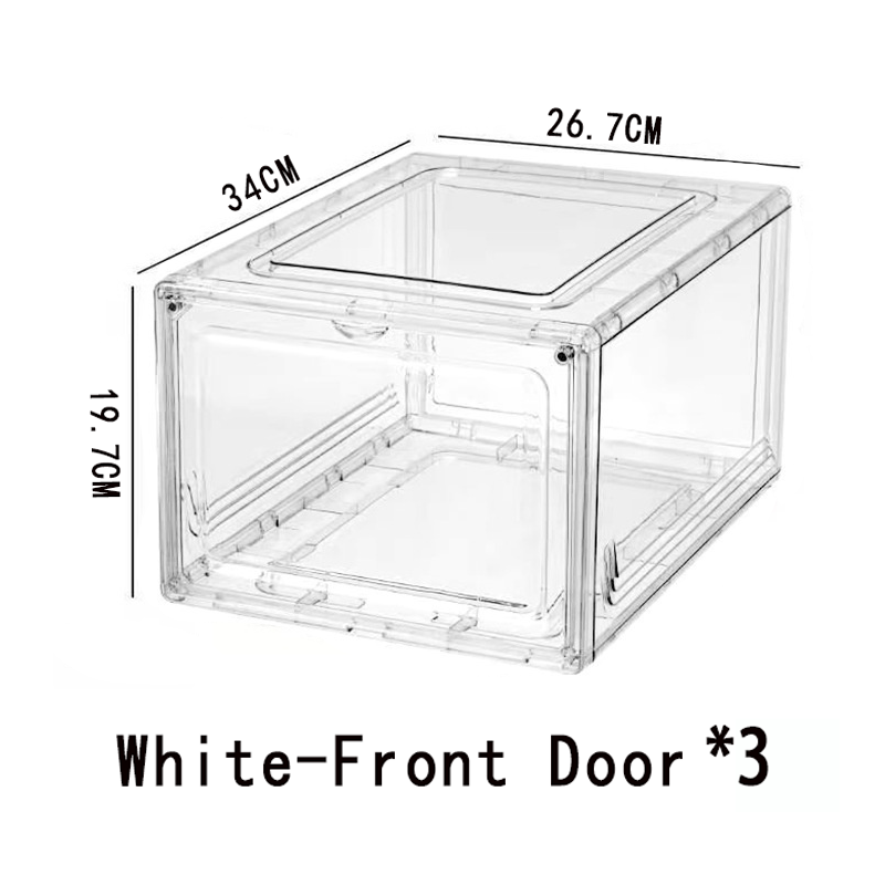 Wenner Acrylic Shoe Box Organizer Dustproof Stackable Shoe Storage ...
