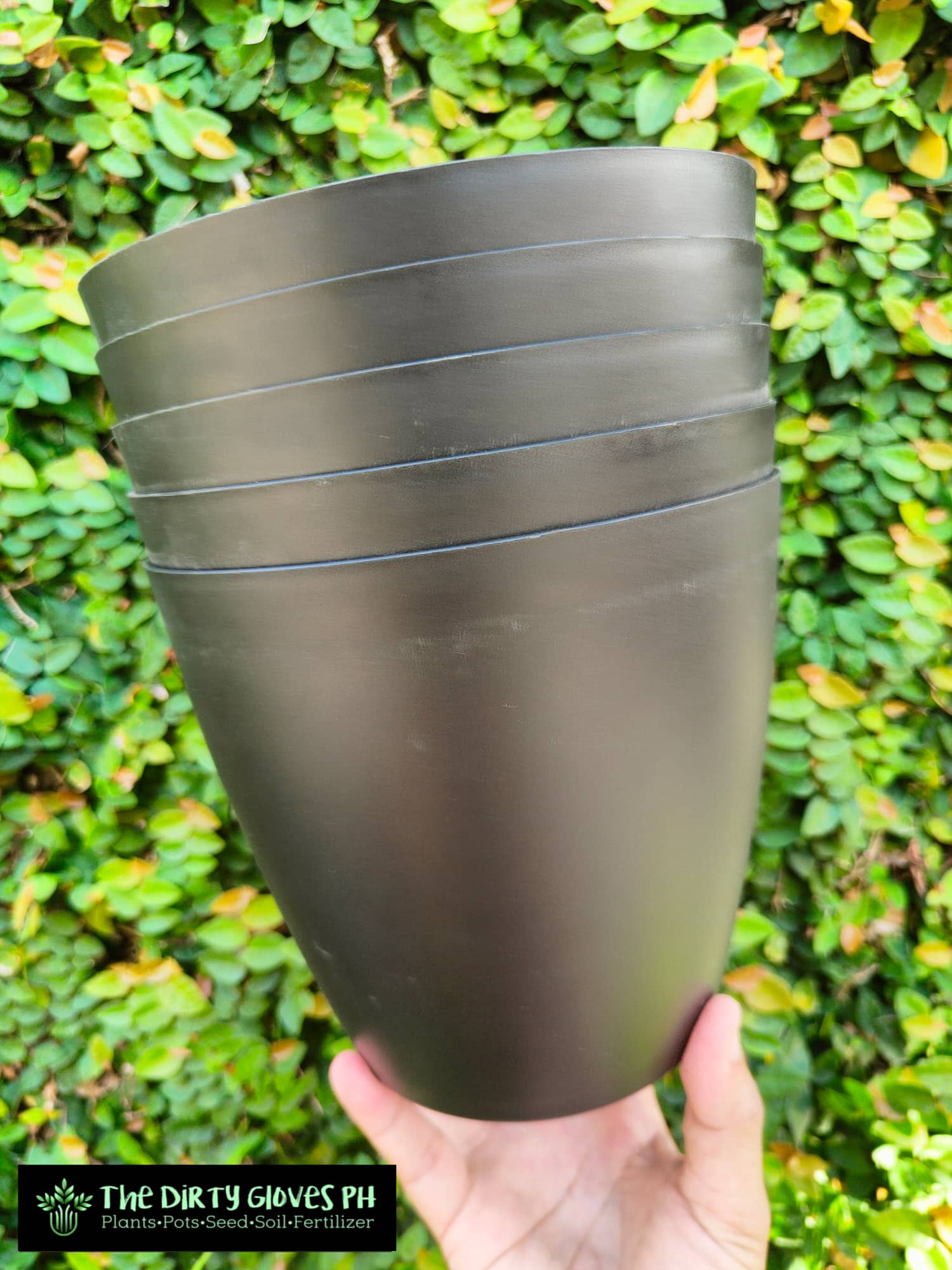 5PCS Yayamanin Pearl Wave Black Pot (6 inches x 6.5 inches) Best for ...