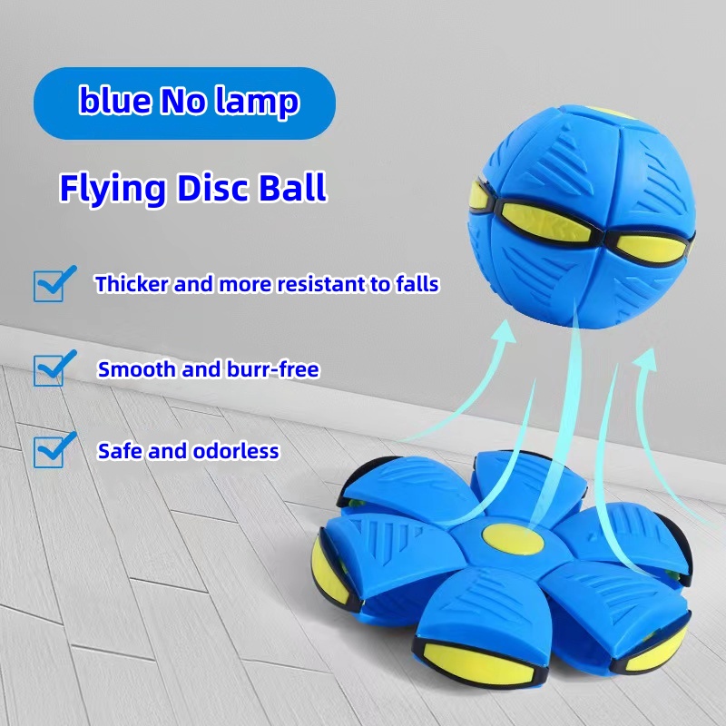 Kids Flat Throw Disc Ball Flying UFO w/ Led Light For Children's Toy ...