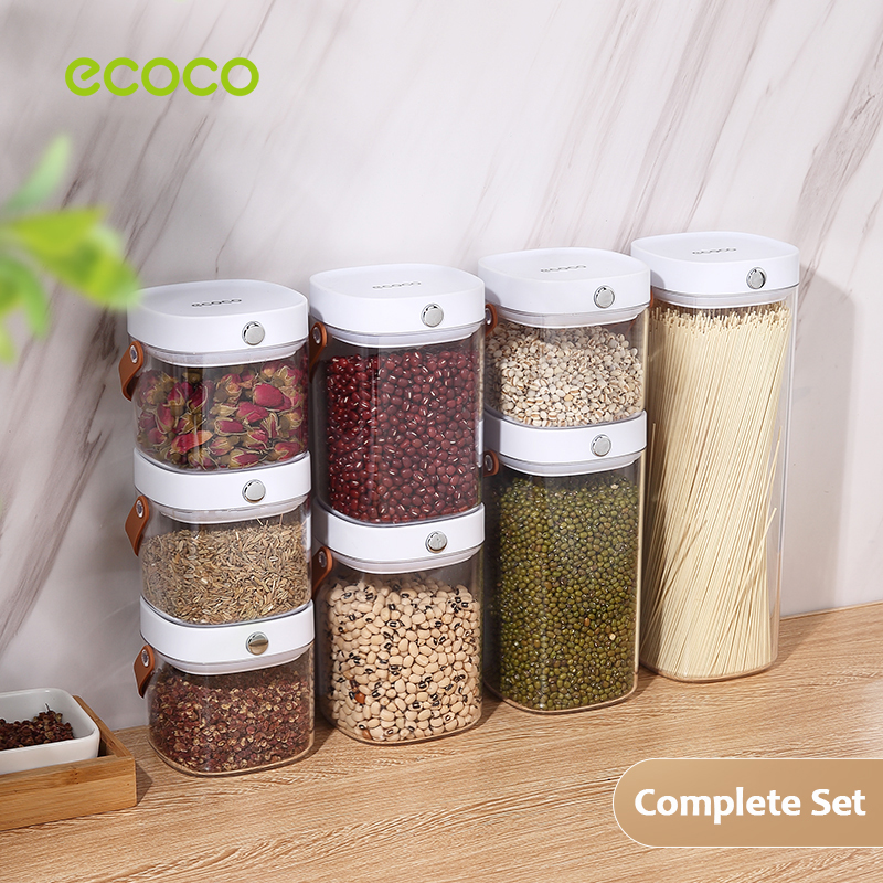 ECOCO Food Storage Container Airtight 4 Size with Silicone Handle Food ...