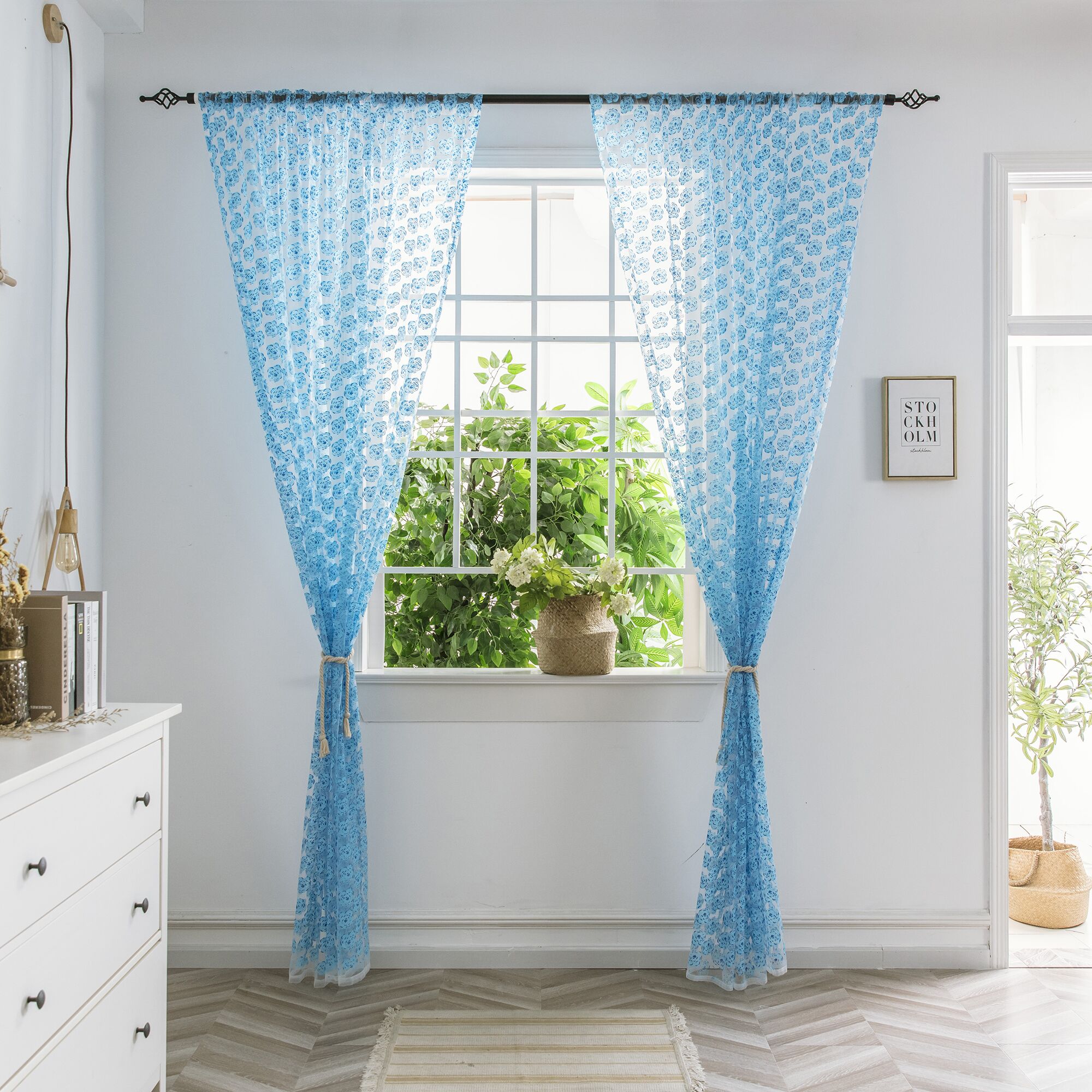 Arturo C009 1X2m Rose Door Curtain Assel Window Curtain-Arturochicoshop ...