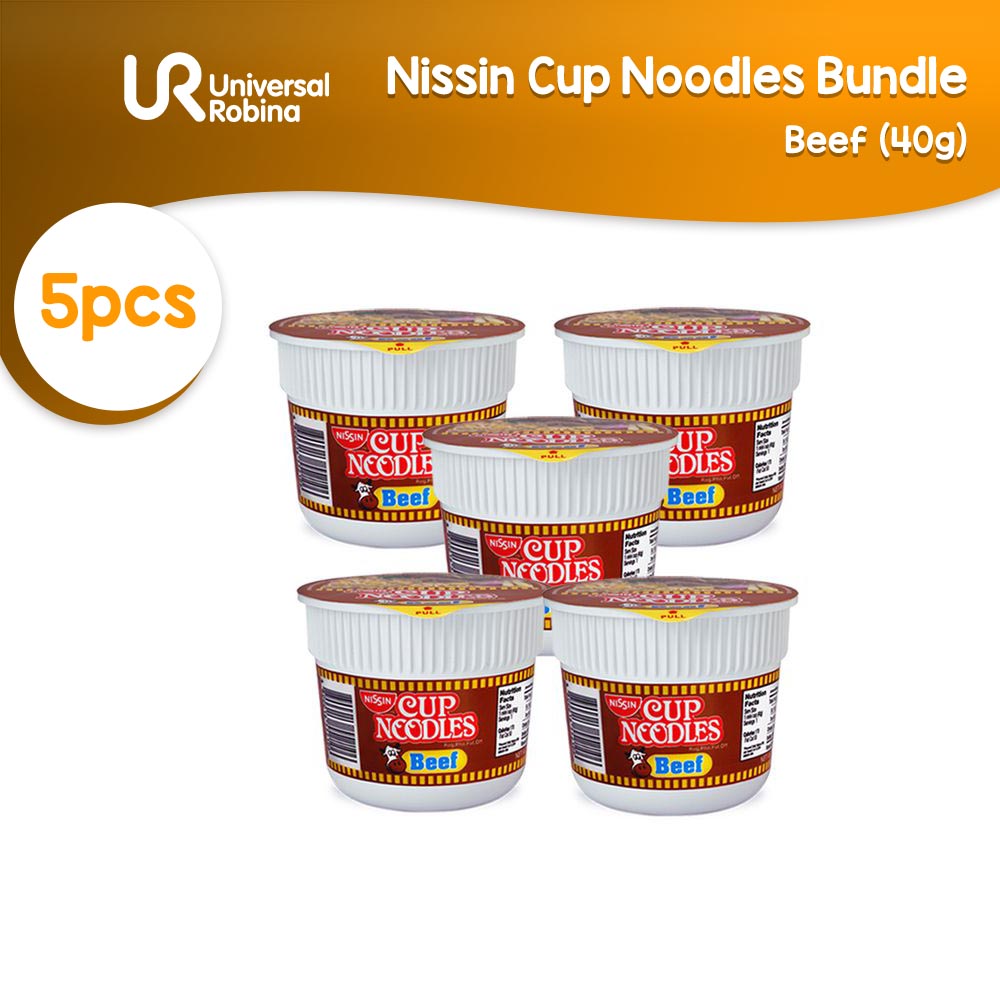 5 x Nissin Cup Noodles Mini Beef (40g) | Lazada PH