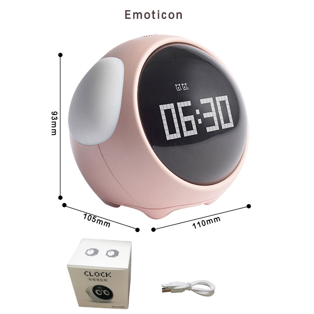 orasan clock Original Emoji Alarm Clock Cute Multifunction Led Voice ...