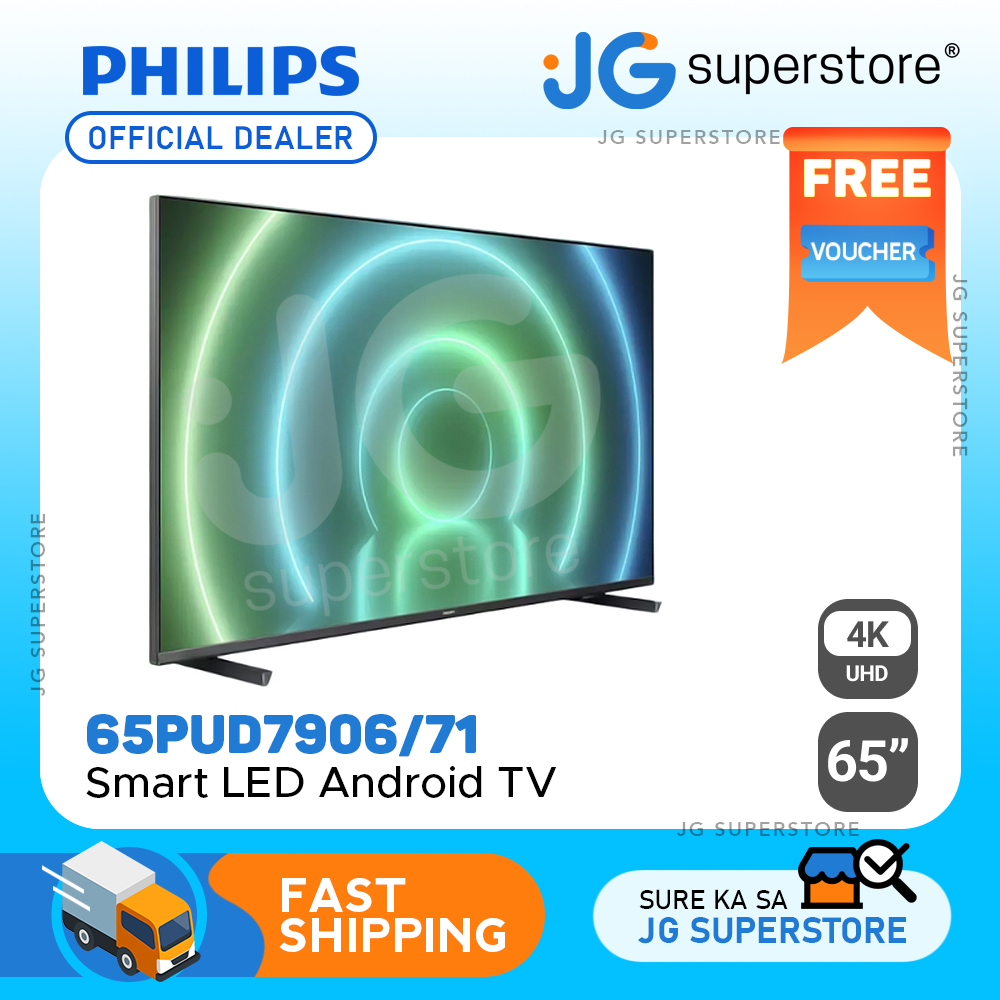 Philips 65" 4K UHD Smart LED Android TV with Quad Core Processor, 8GB ...