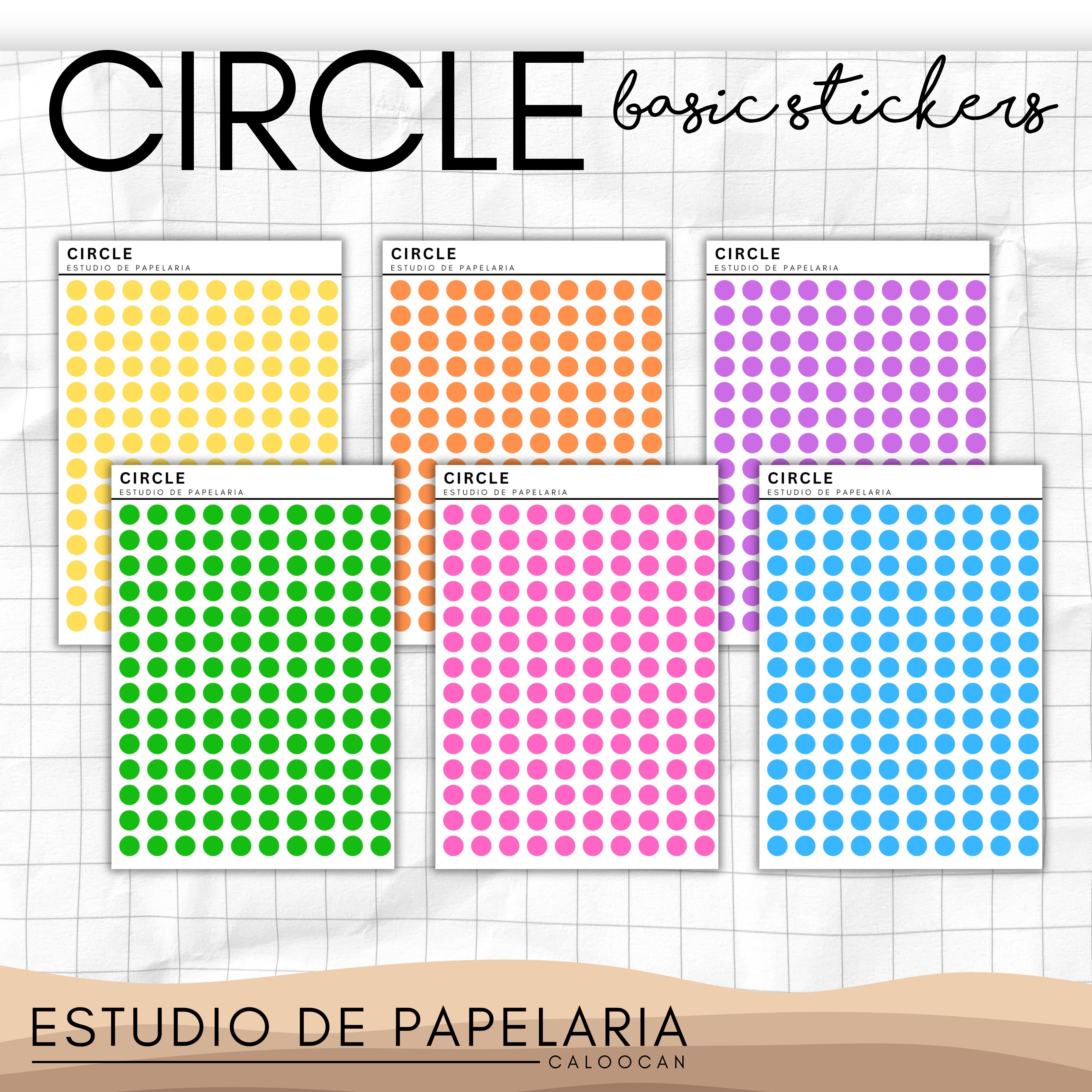 Estudio | Circle Basic Stickers for Journal, Scrapbook, Bujo | Lazada PH
