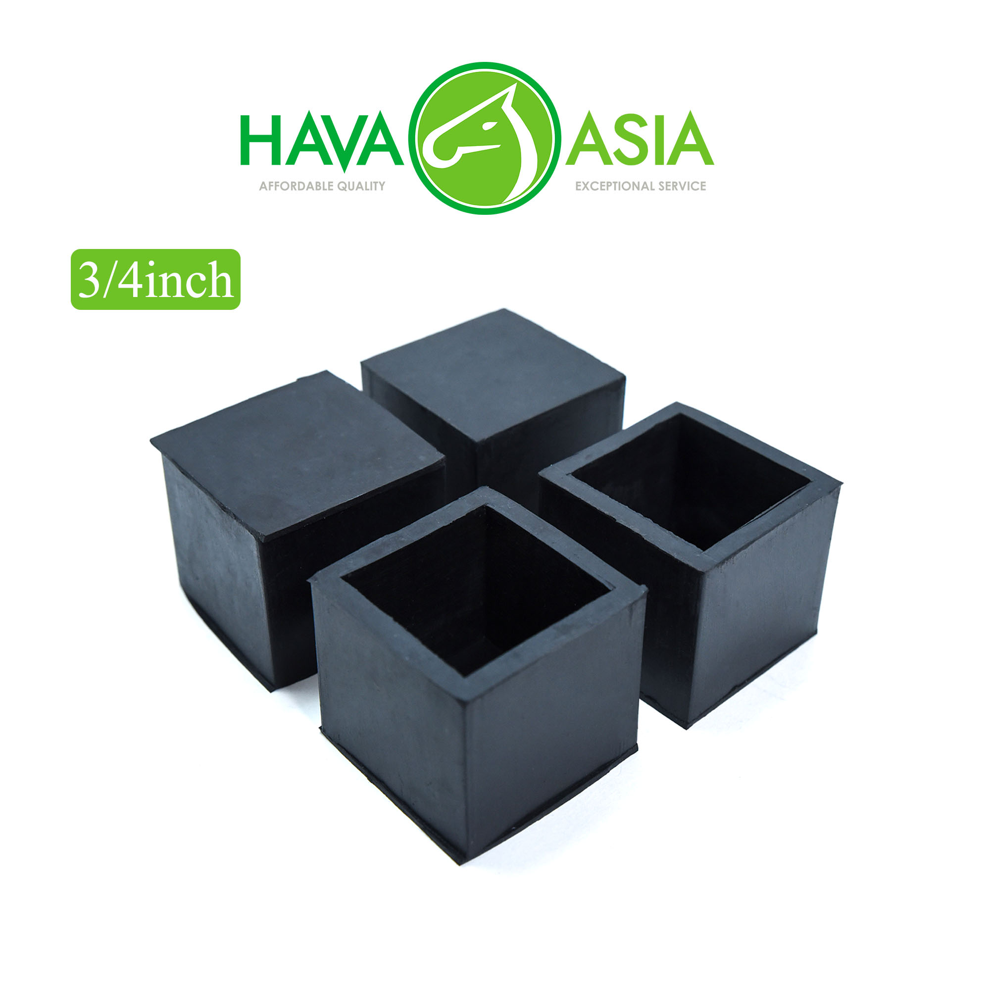 HavaAsia Rubber Footings Square Type 4 Pcs. (Code: Rubber Footing ...