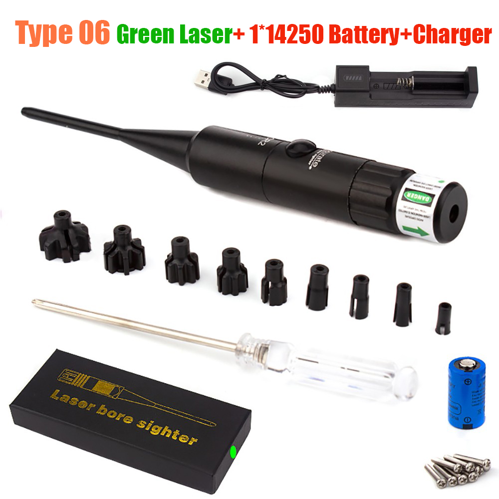 Tactical Red Green Bore Sight Kit for .17 to .78 cal Boresighter ...