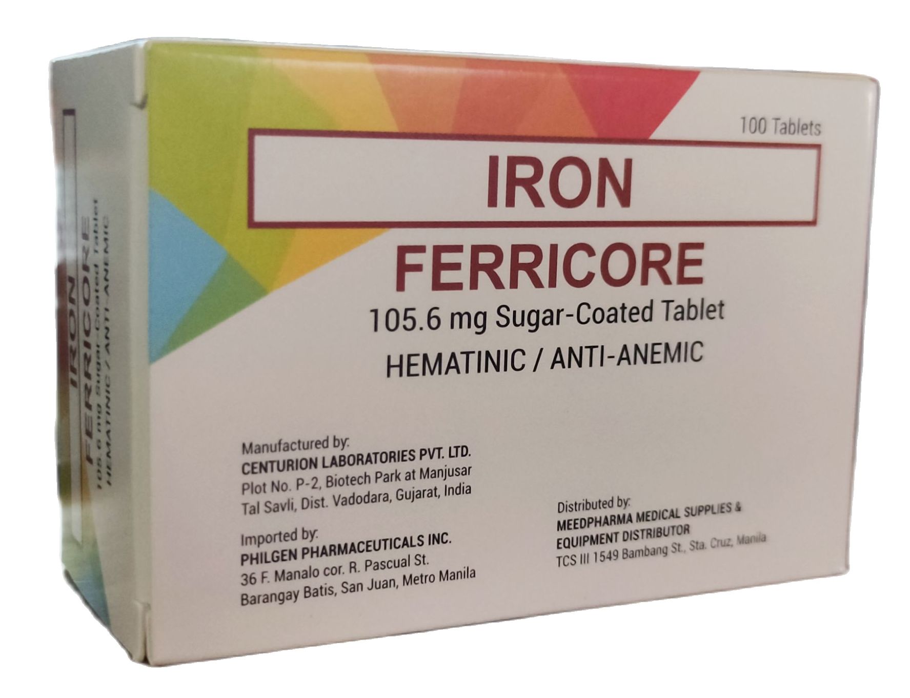 FERRICORE 105.6mg 100 Sugar-Coated Tablets | Lazada PH