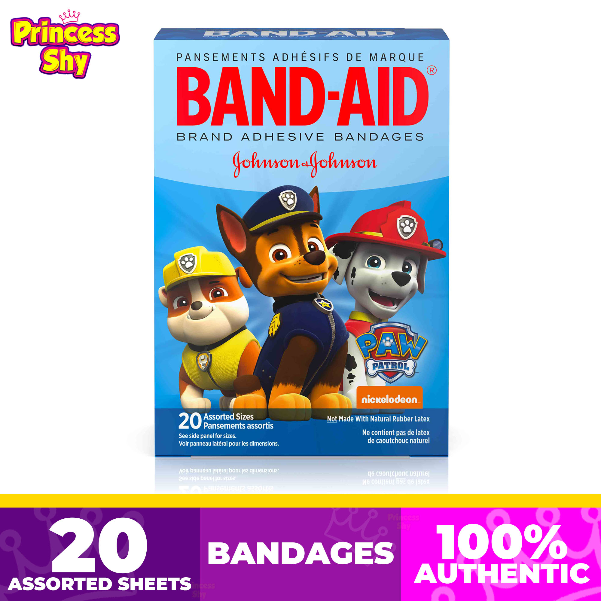 Band-Aid Adhesive Bandages Kids Paw Patrol Assorted Sizes 20 ct | Lazada PH