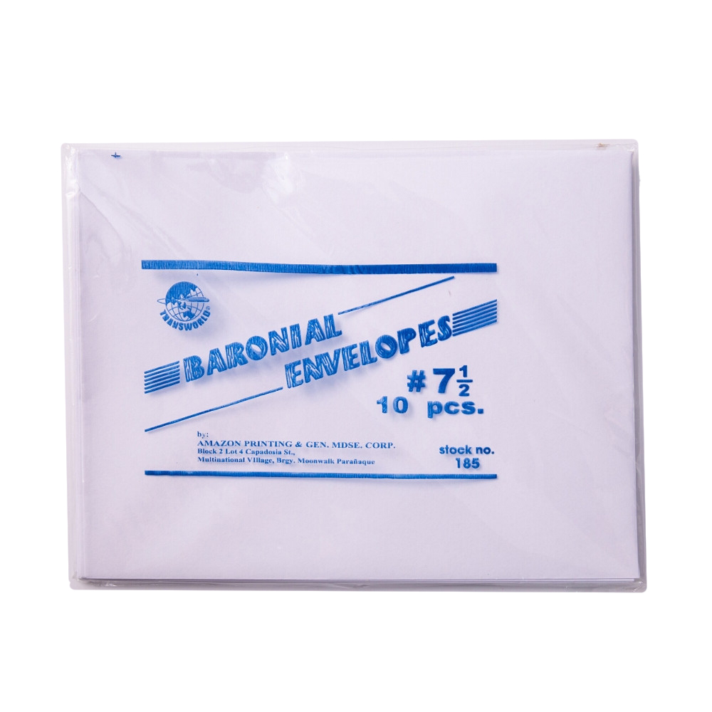 White Baronial Envelopes 10 Pieces per Pack | Lazada PH