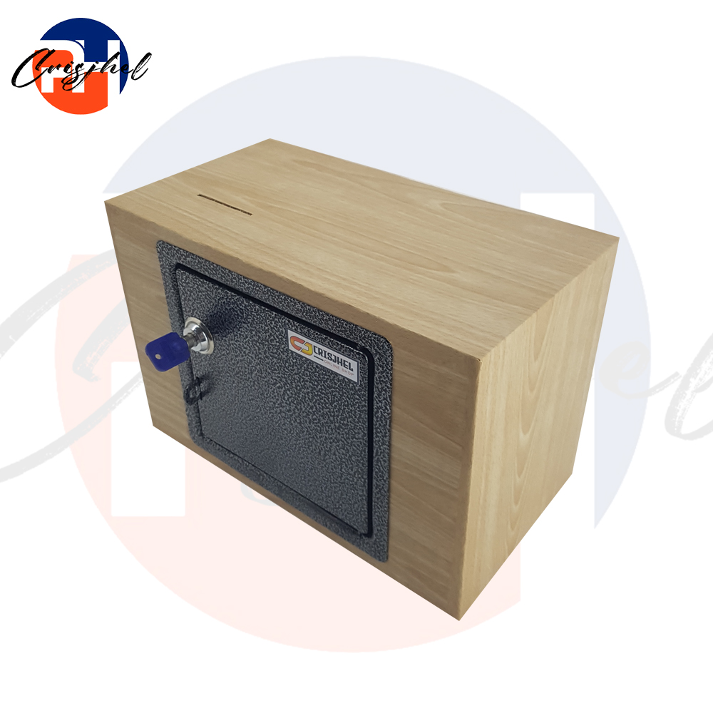RECTANGULAR-CREAM WOOD Alkansya Vault Affordable Sulit Safety Box BILI ...