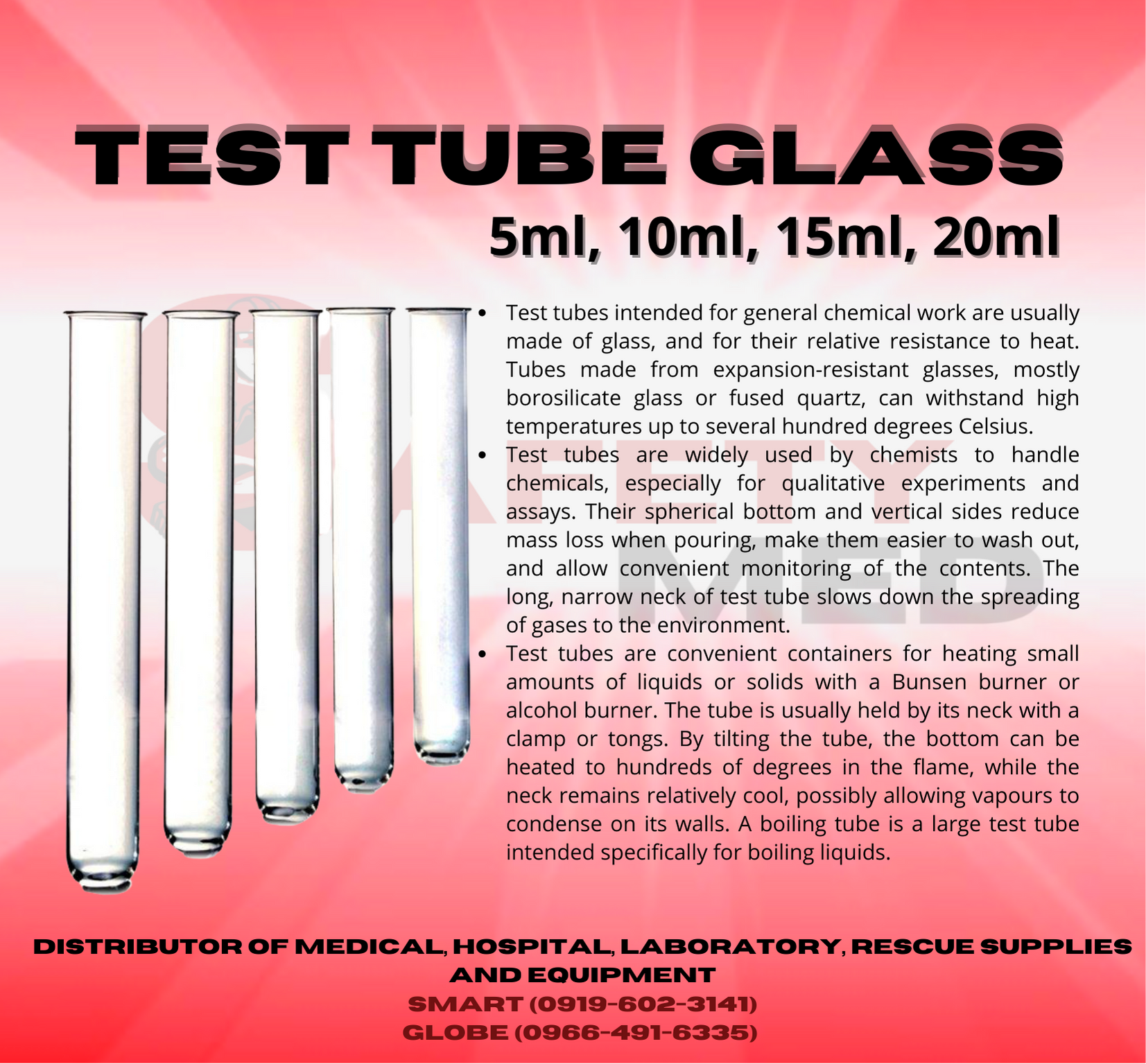 LABORATORY TEST TUBE GLASS ( 5ML, 10ML, 15ML, 20ML ) | Lazada PH