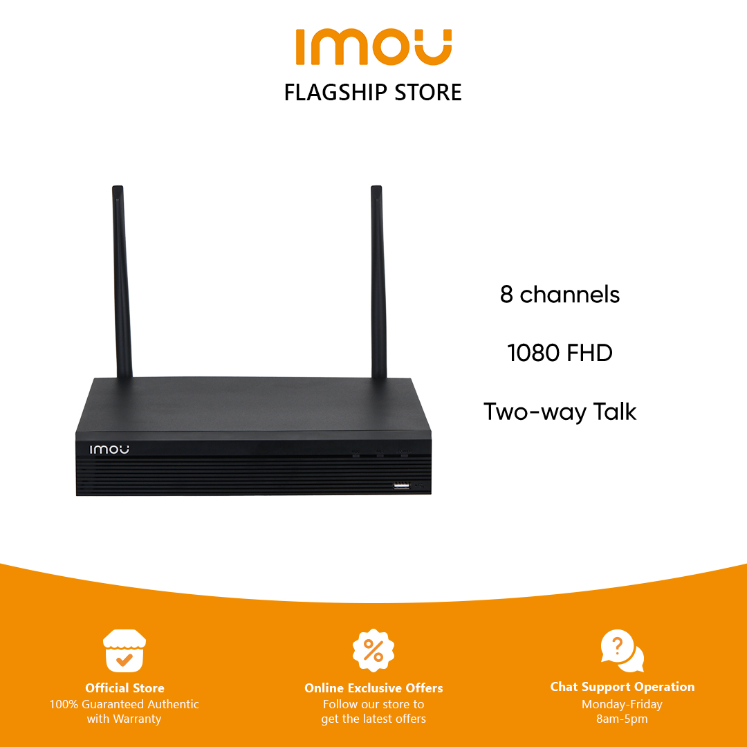 IMOU Wireless Recorder, 4 or 8 channels, 1080P Resolution, Two-way Talk ...