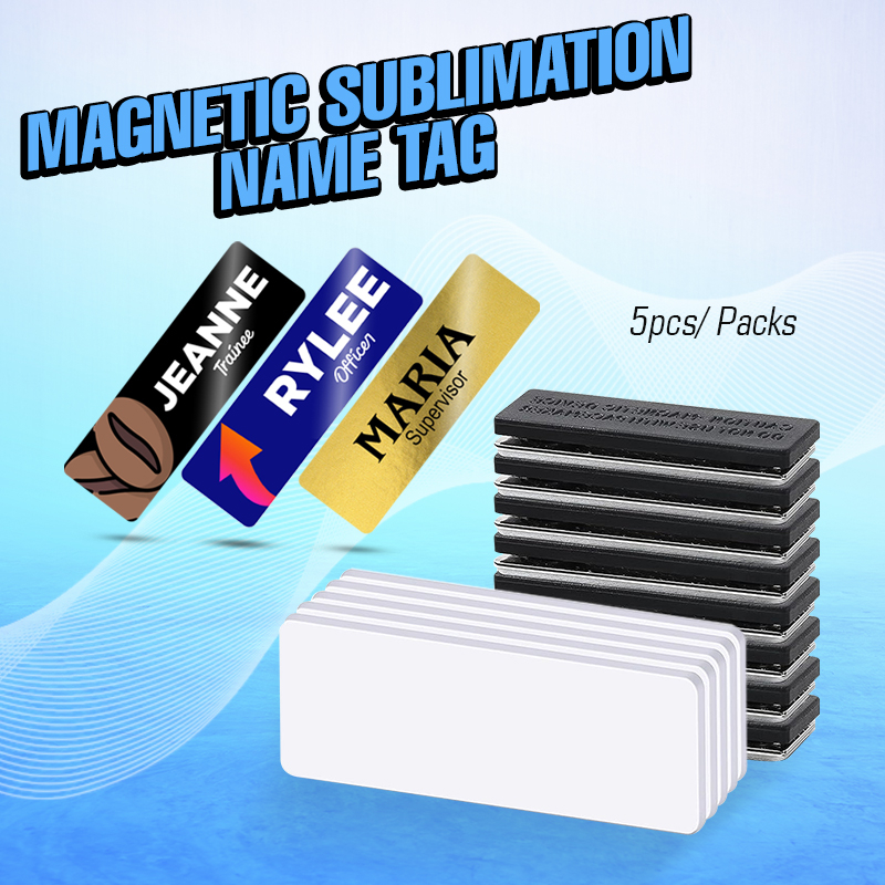 [FMP] Magnetic Sublimation Metal Name Badge 7x2.2cm (Blanks only) 5pcs ...