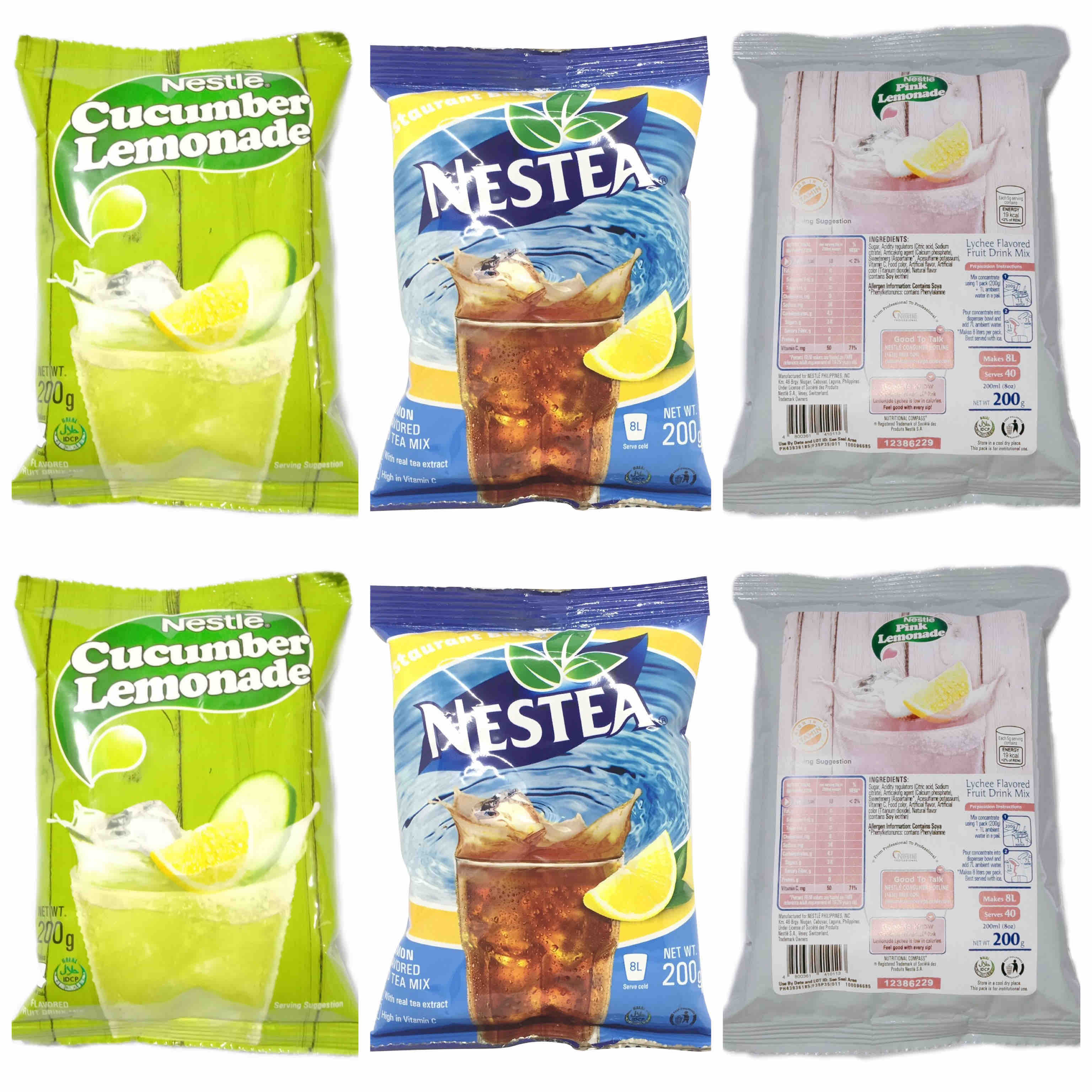 2 Nestle Cucumber Lemonade Fruit Drink Mix , 2 Nestea Restaurant Blend ...