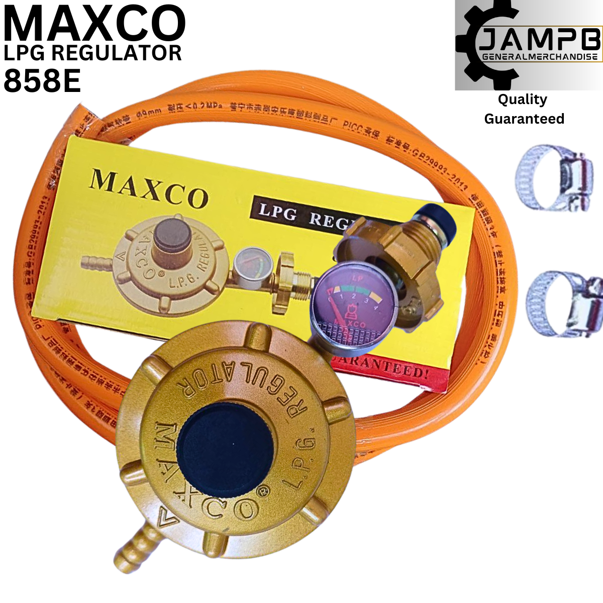 LPG Regulator Maxco Heavy Duty with Free Regulator Hose 1.5m Quality ...