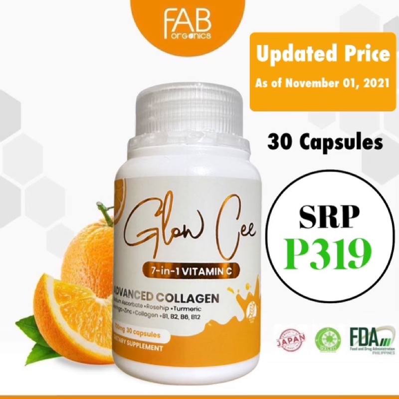GLOW CEE 7in1 Vitamin C with Collagen 30 60 capsules Available ON HAND ...