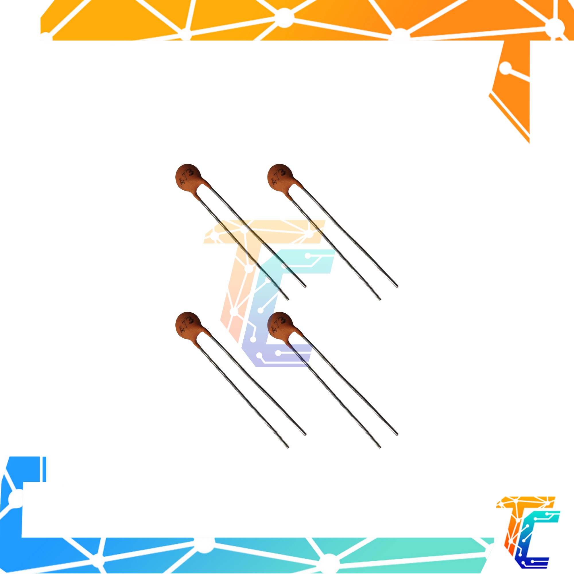 4pcs 473 ceramic capacitor 0.047uF 50V Disc Ceramic Capacitor Condenser ...