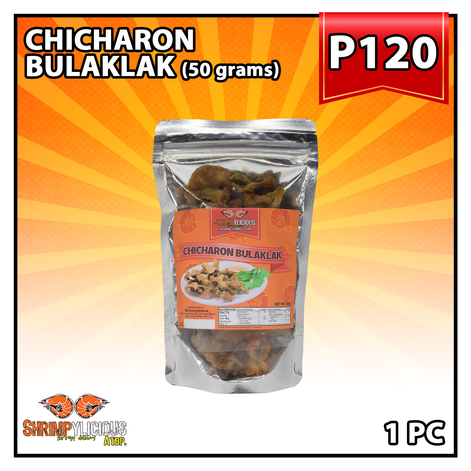 Shrimpylicious Chicharon Bulaklak 50grams/pack / Keto friendly ...
