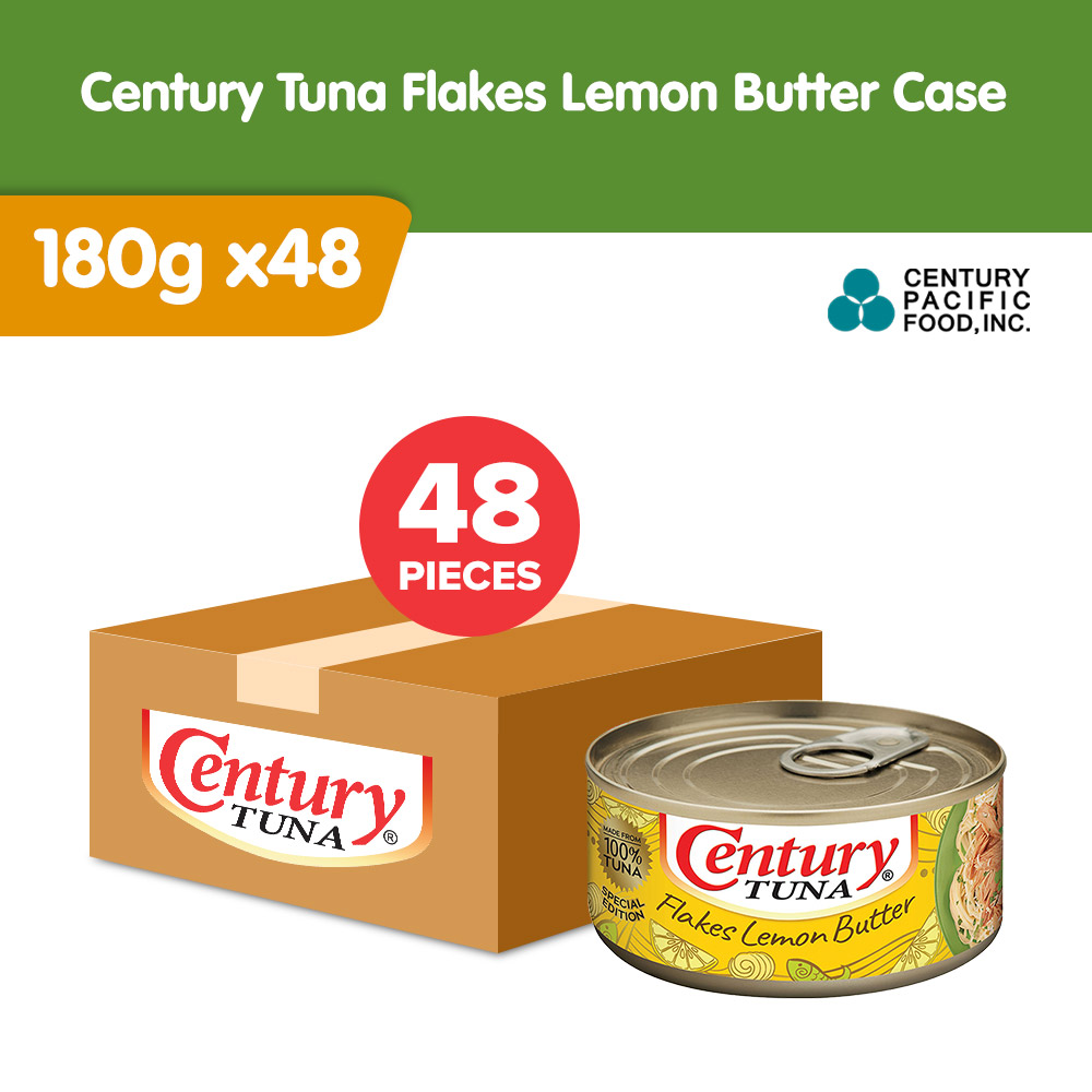 Century Tuna Flakes Lemon Butter 180g Pack of 48 | Lazada PH