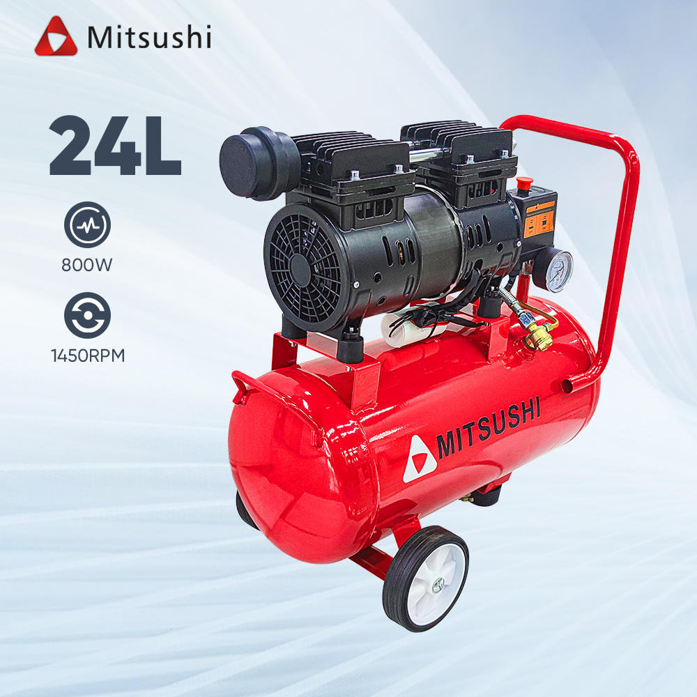 Mitsushi MIT-800 24L 24 Liters 800W 220V Oil Free Air Compressor Heavy ...