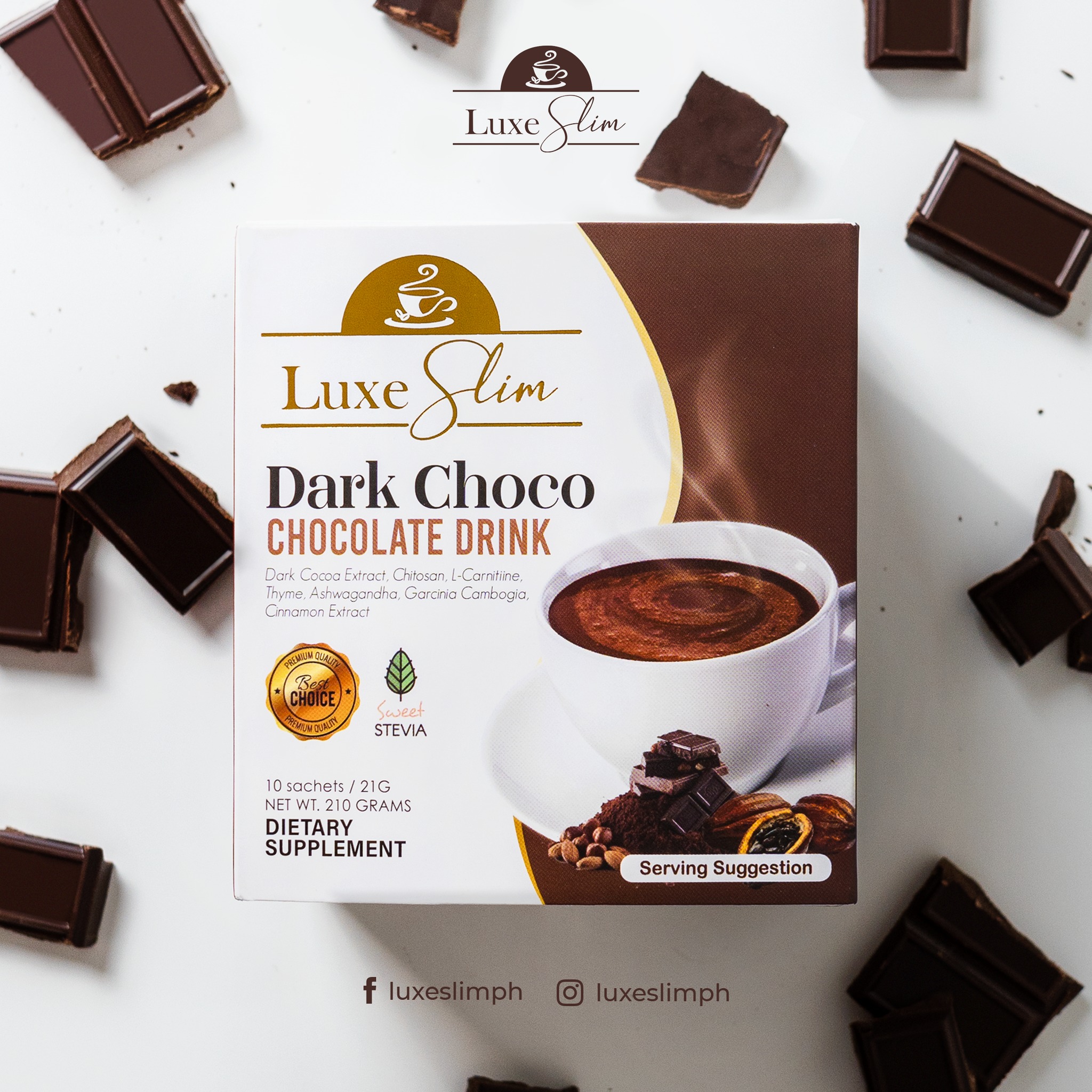 Luxe Slim Dark Choco Chocolate Drink by Anna Magkawas | Lazada PH