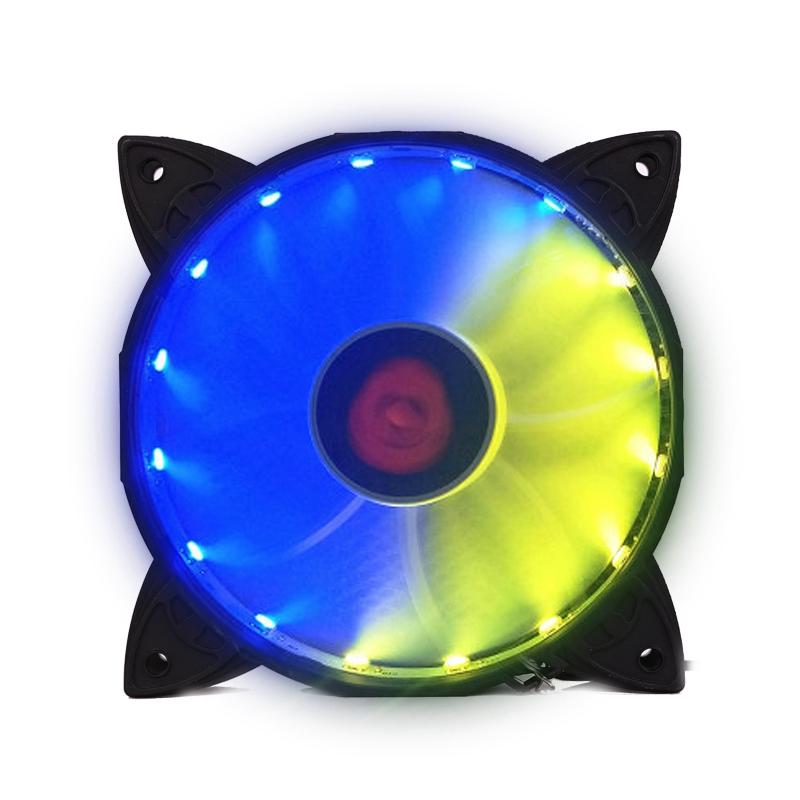 COOLMOON Computer Case PC Cooling Fan RGB Adjust LED 120mm Quiet + IR ...