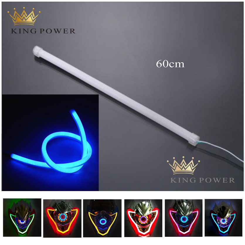Flexible Eyeline Light for Motorcycle 60cm Eye Line For Modified (Blue ...