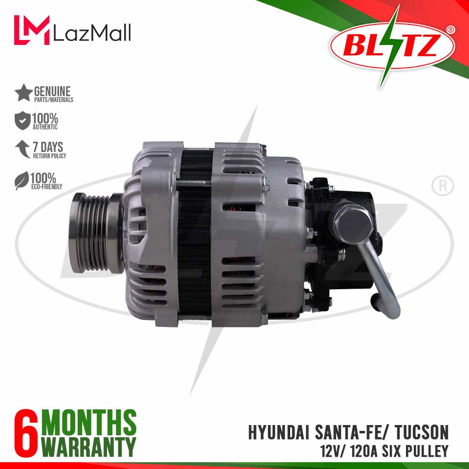 BLITZ ALTERNATOR ASSEMBLY HYUNDAI SANTA-FE/TUCSON 12V/ 120A SIX PULLEY ...