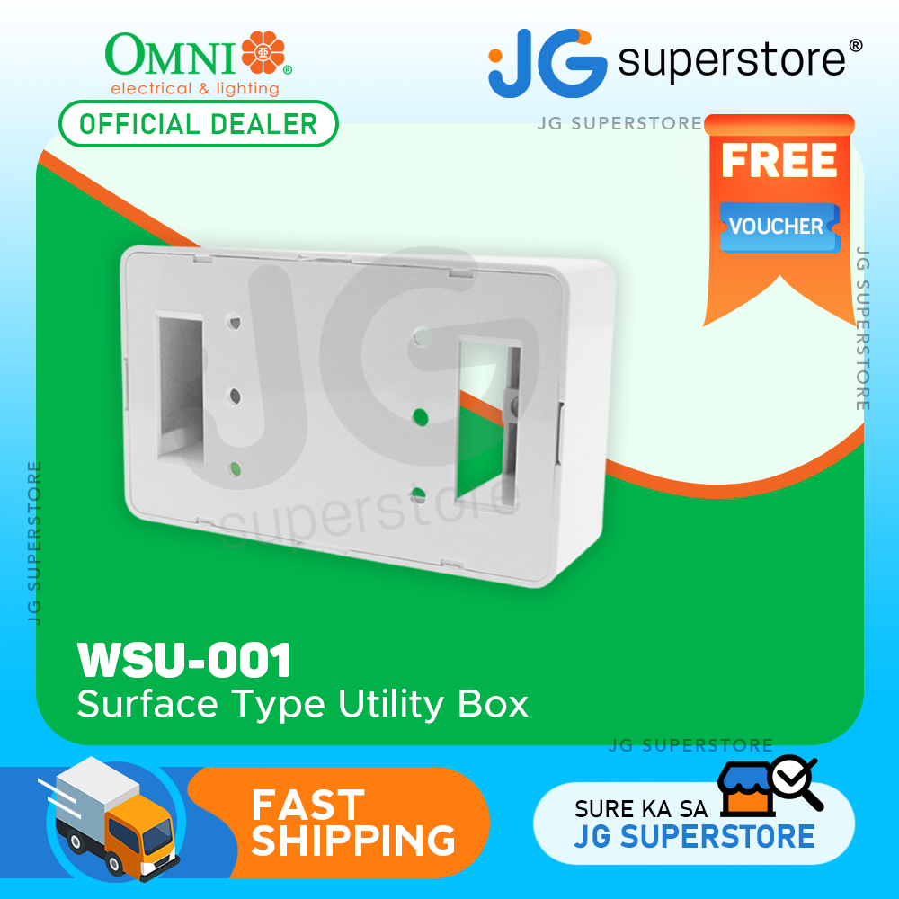 OMNI PVC Surface Type Utility Box with Mounting Screws for Electrical ...