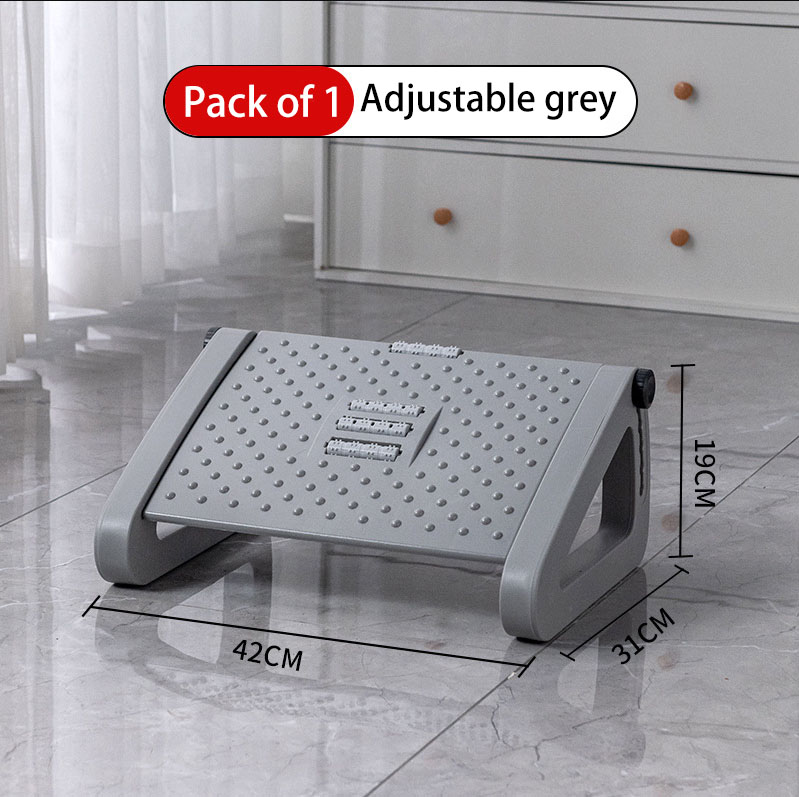 Ergonomic Footrest 2-Level Height Adjustable Angle Office Foot Rest ...
