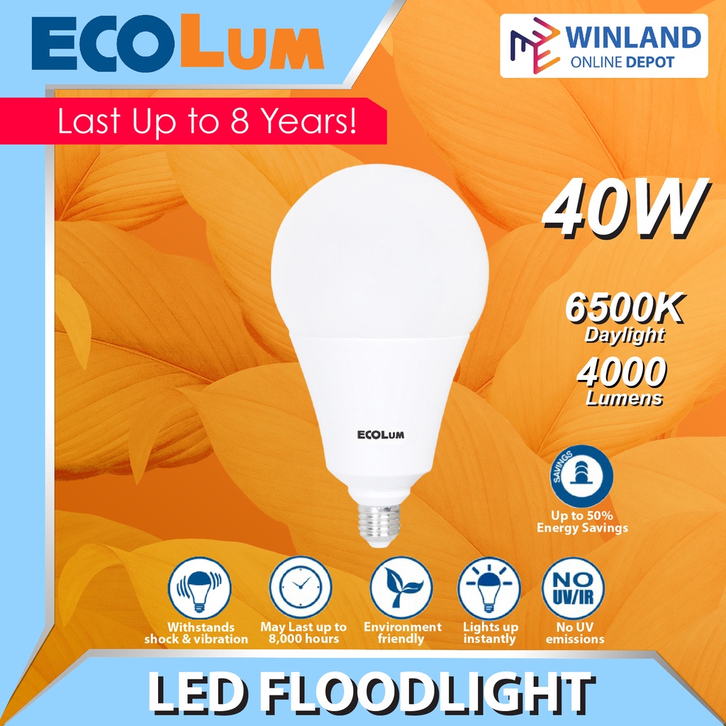 Firefly Ecolum Super Bright Power Saving LED Light Bulb 40 Watts ...