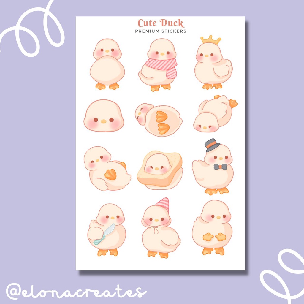 Cute Duck Sticker Sheet For Planners And Journals EC-1206 | Lazada PH
