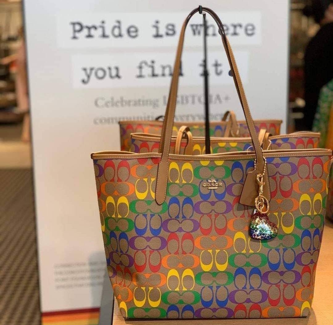 Original Coach C4181 City Tote In Rainbow Signature Canvas - Multicolor | Lazada PH