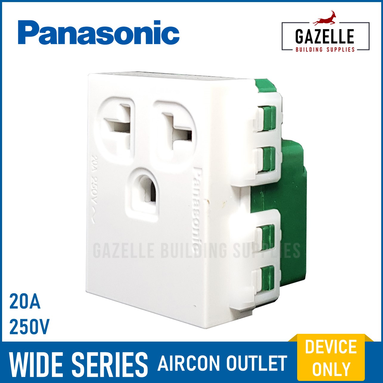 Panasonic Wide Series Aircon Tandem Outlet with Ground | Lazada PH