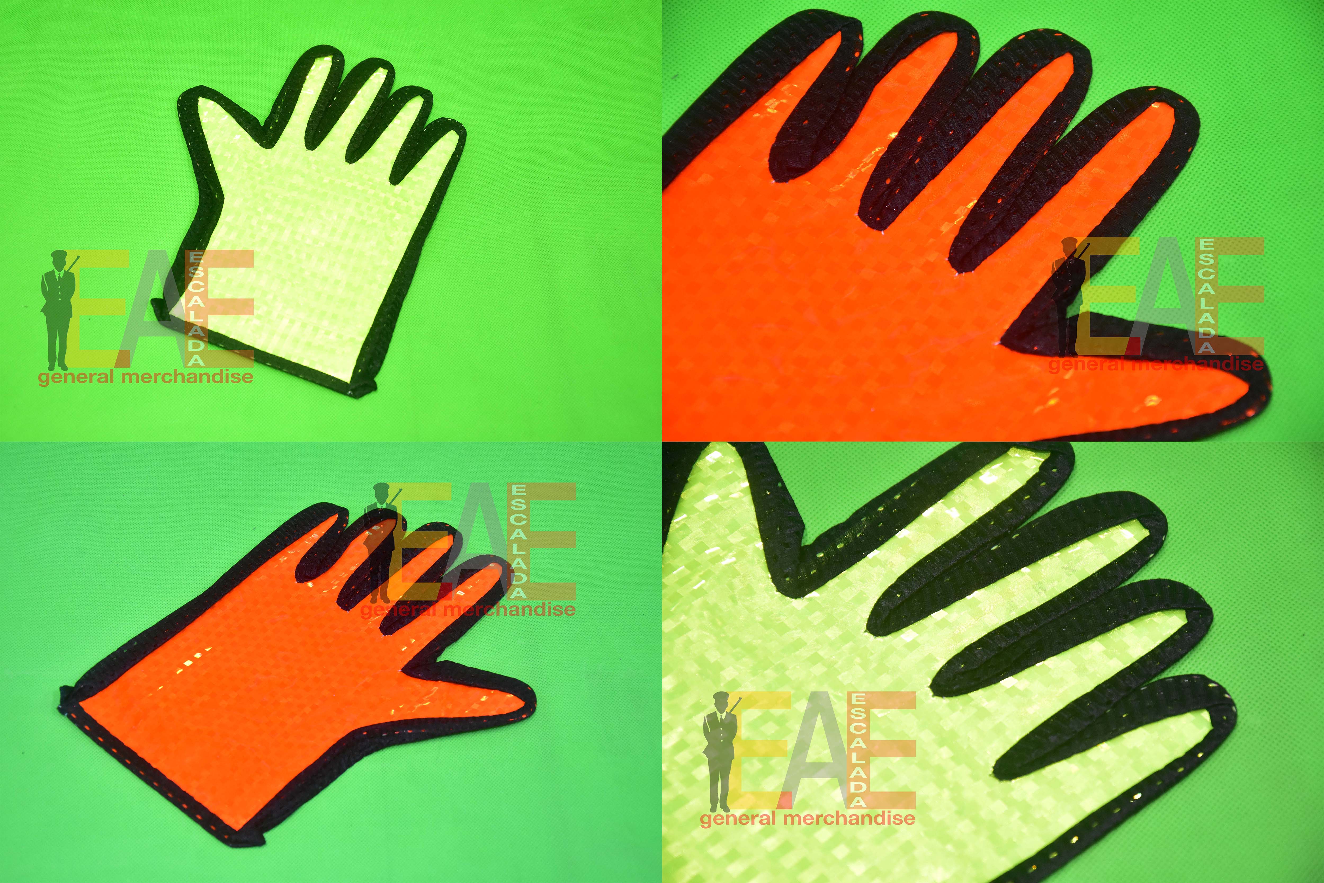 ♦♦ Traffic Gloves Reflectorized Green/Orange - Traffic Emergency Rescue ...