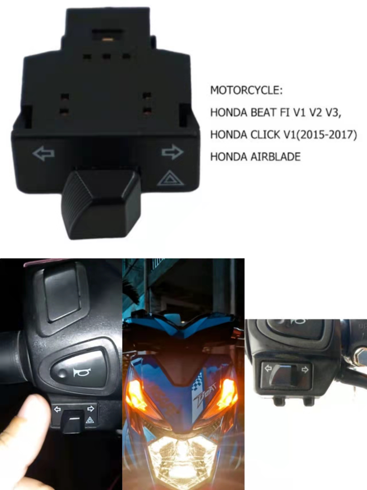 cod Signal with Hazard Switch For Honda Beat Fi V1 / V2 Honda Click V1 ...