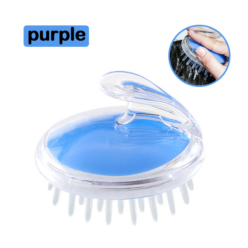 Silicone Shampoo Brush Comb Hair Scalp Massage Anti Dandruff Hair ...