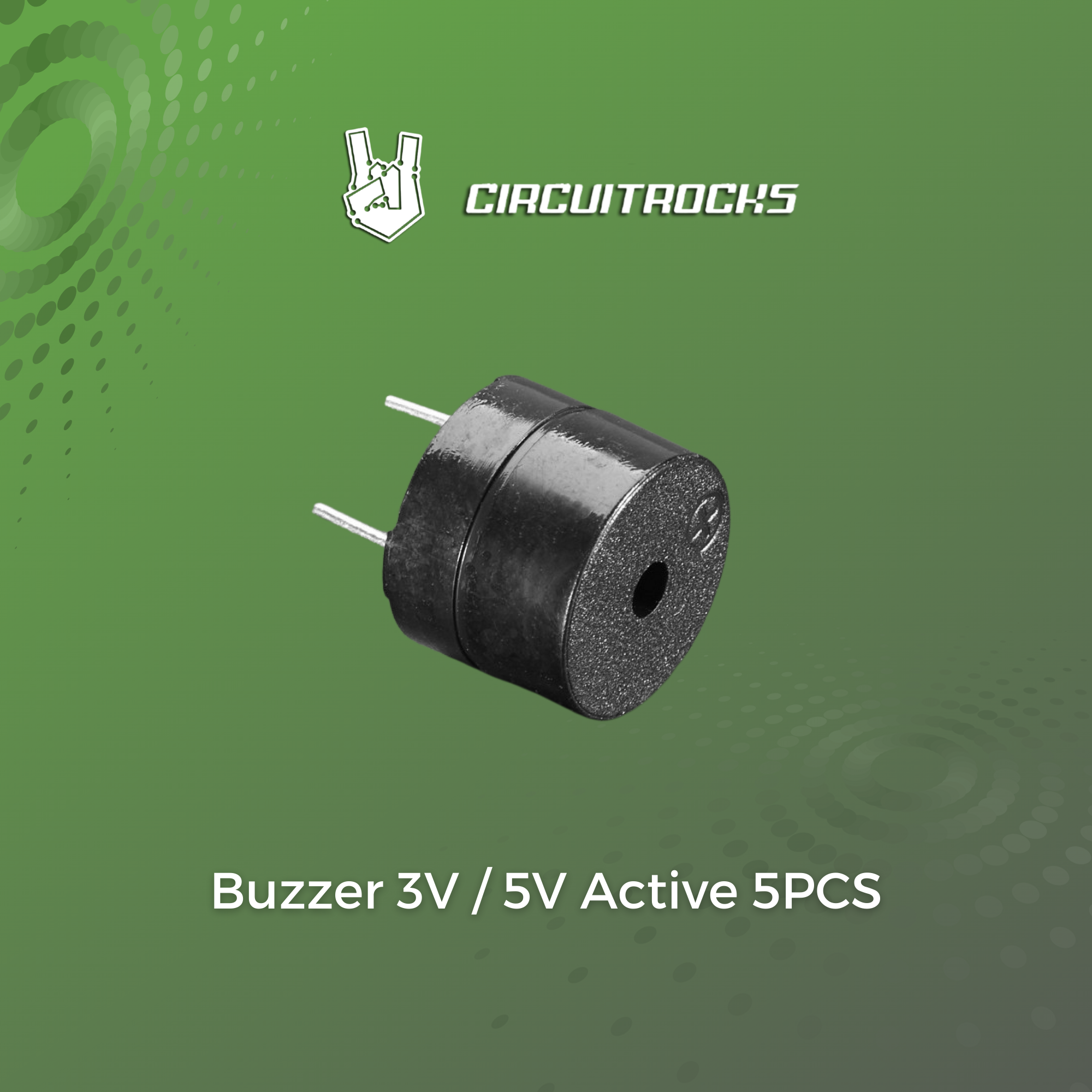 Circuitrocks Buzzer 3V/5V Active 5PCS For Magnetic Long Continuous Beep ...