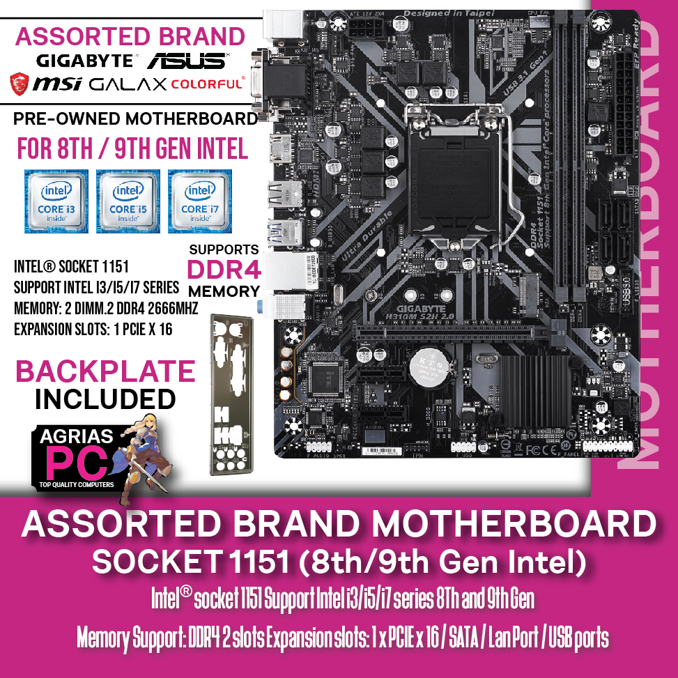 MOTHERBOARD / ASSORTED BRANDS & MODEL / SOCKET LGA 1151 / FOR INTEL 6TH ...