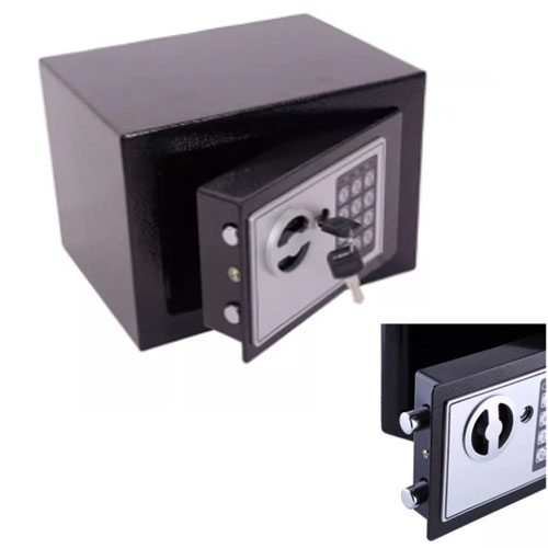 SAFETY VAULT - Black Portable Safety Vault Security Lock Digital Safe ...