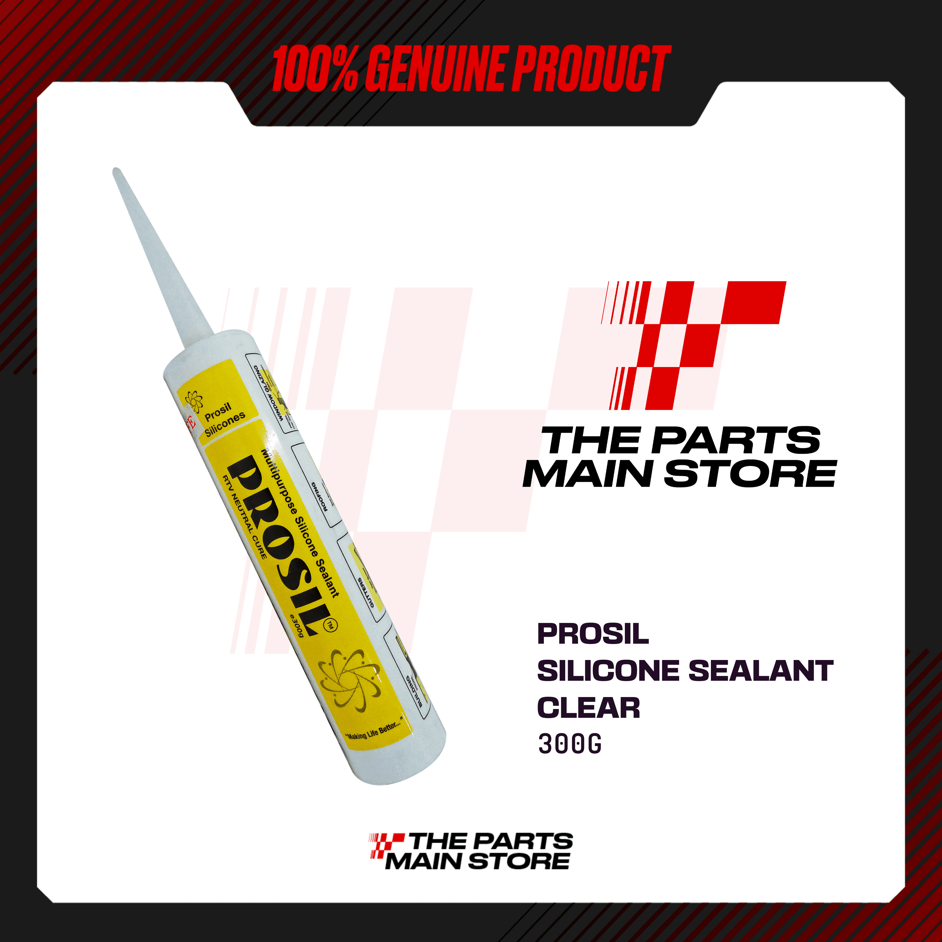 PROSIL SILICONE SEALANT NEUTRAL CURE NON-ACETIC CAULKING TUBE CLEAR ...