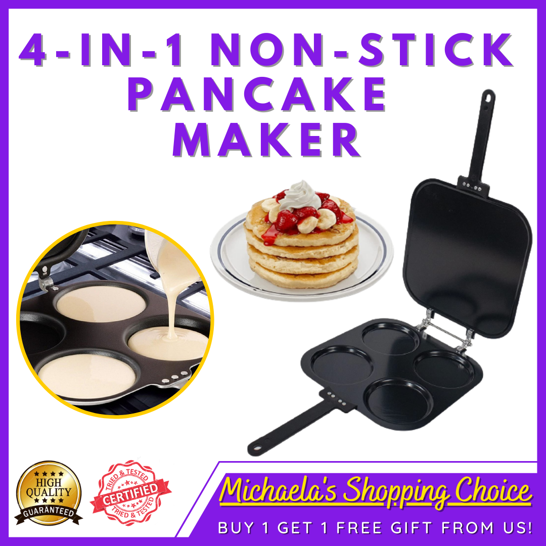 Michaela Sc Authentic Perfect Pancake Pan, Pancake Molder 4-in-1 Non ...